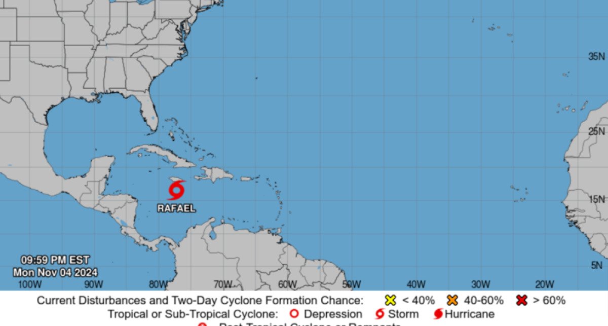 Tropical storm Rafael in Caribbean, likely to hit Cuba